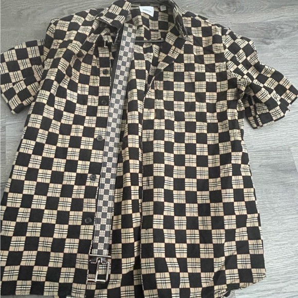 Burberry | Shirts | Authentic Burberry Button Up Shirt With Matching ...